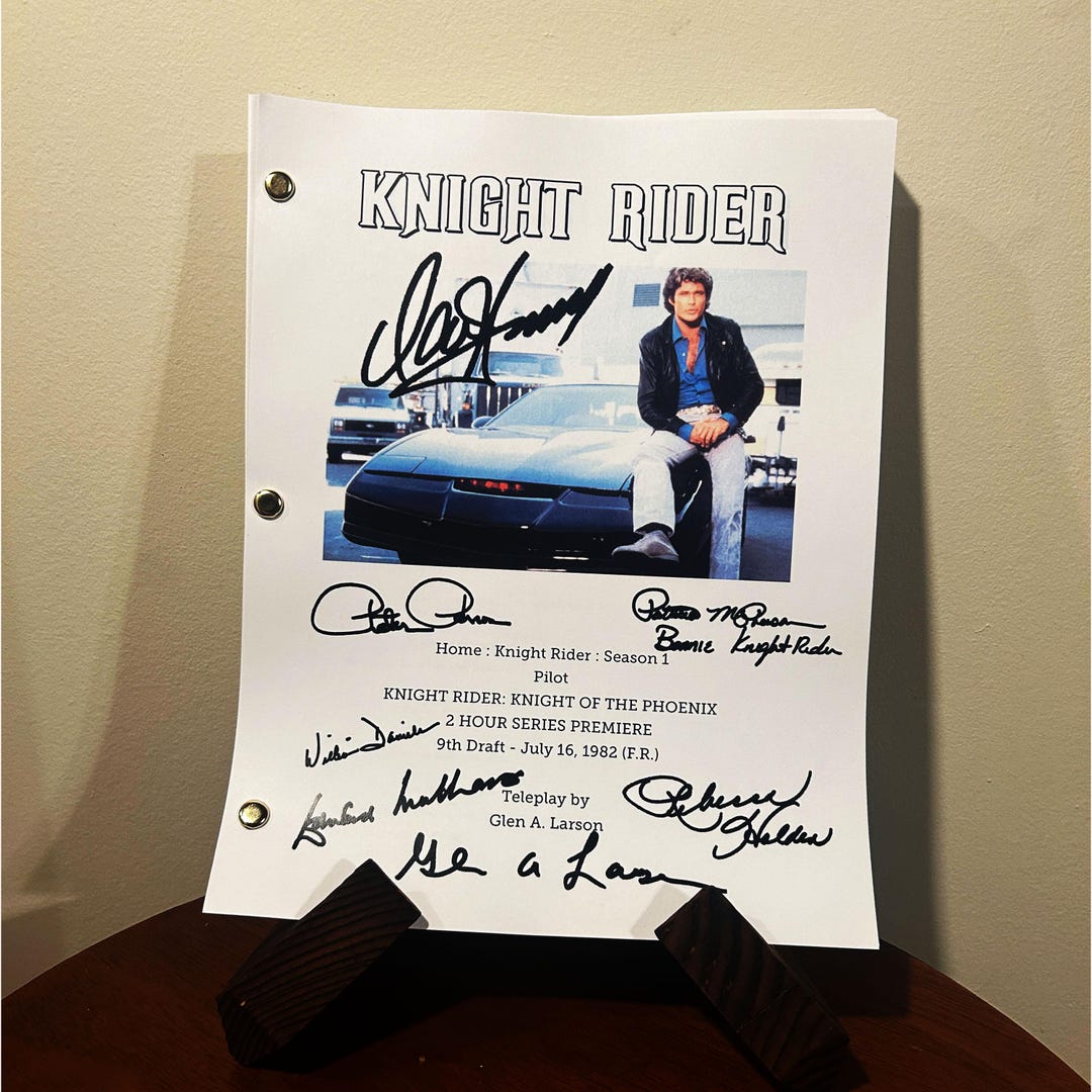 Knight Rider TV Show Script Pilot Episode Signed Autographed Full ...