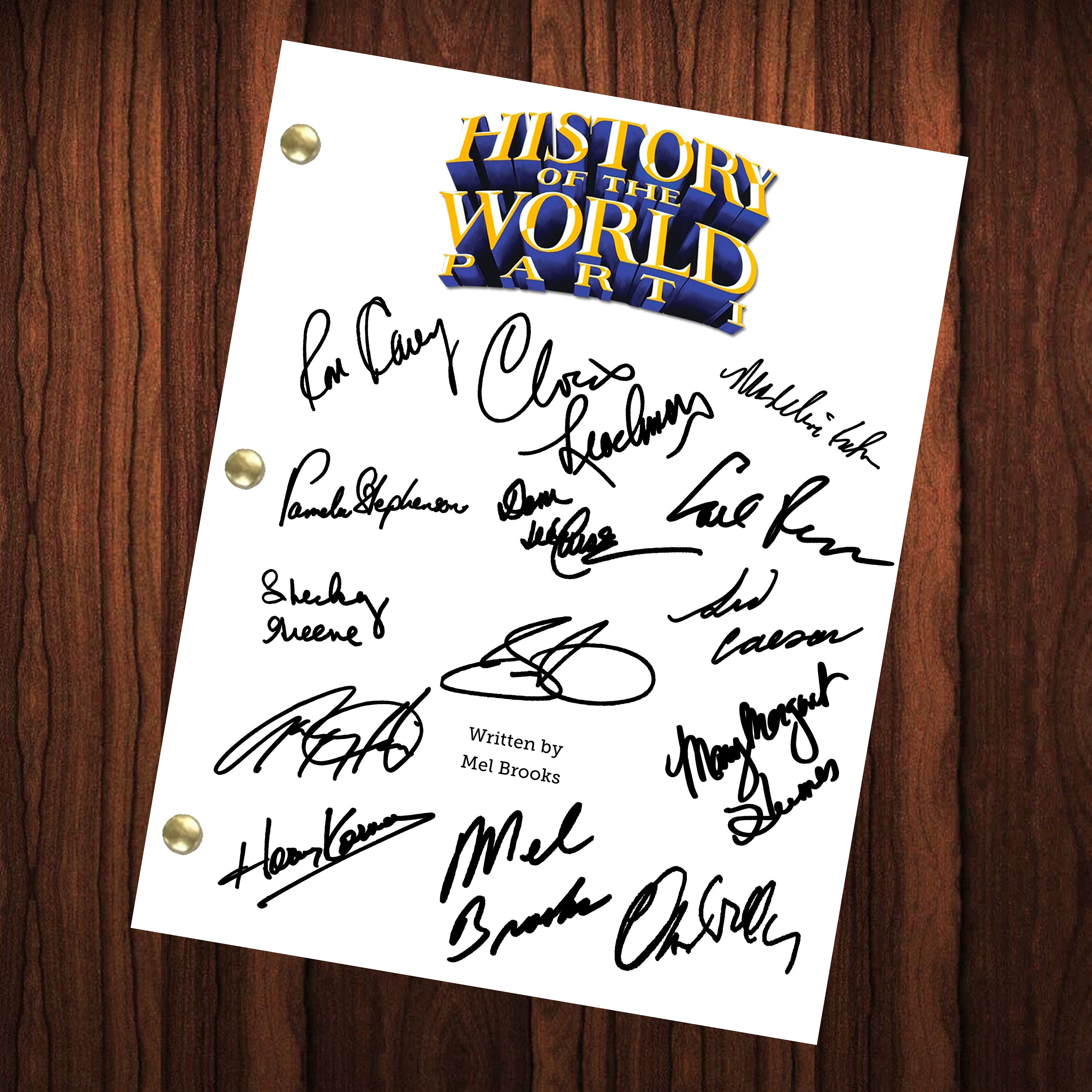 History of the World Movie Script Autographed Signed Screenplay Reprint ...