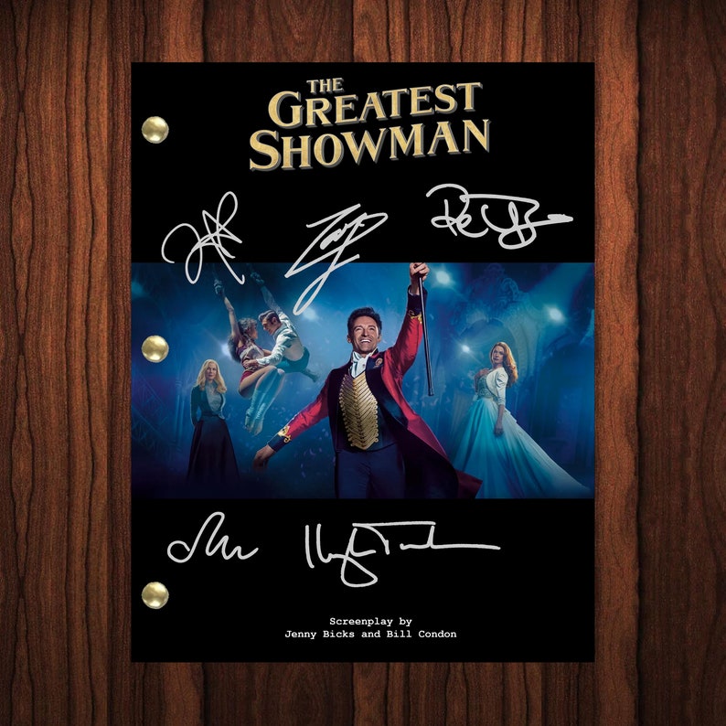 The Greatest Showman Movie Script Autographed Signed Script Reprint ...