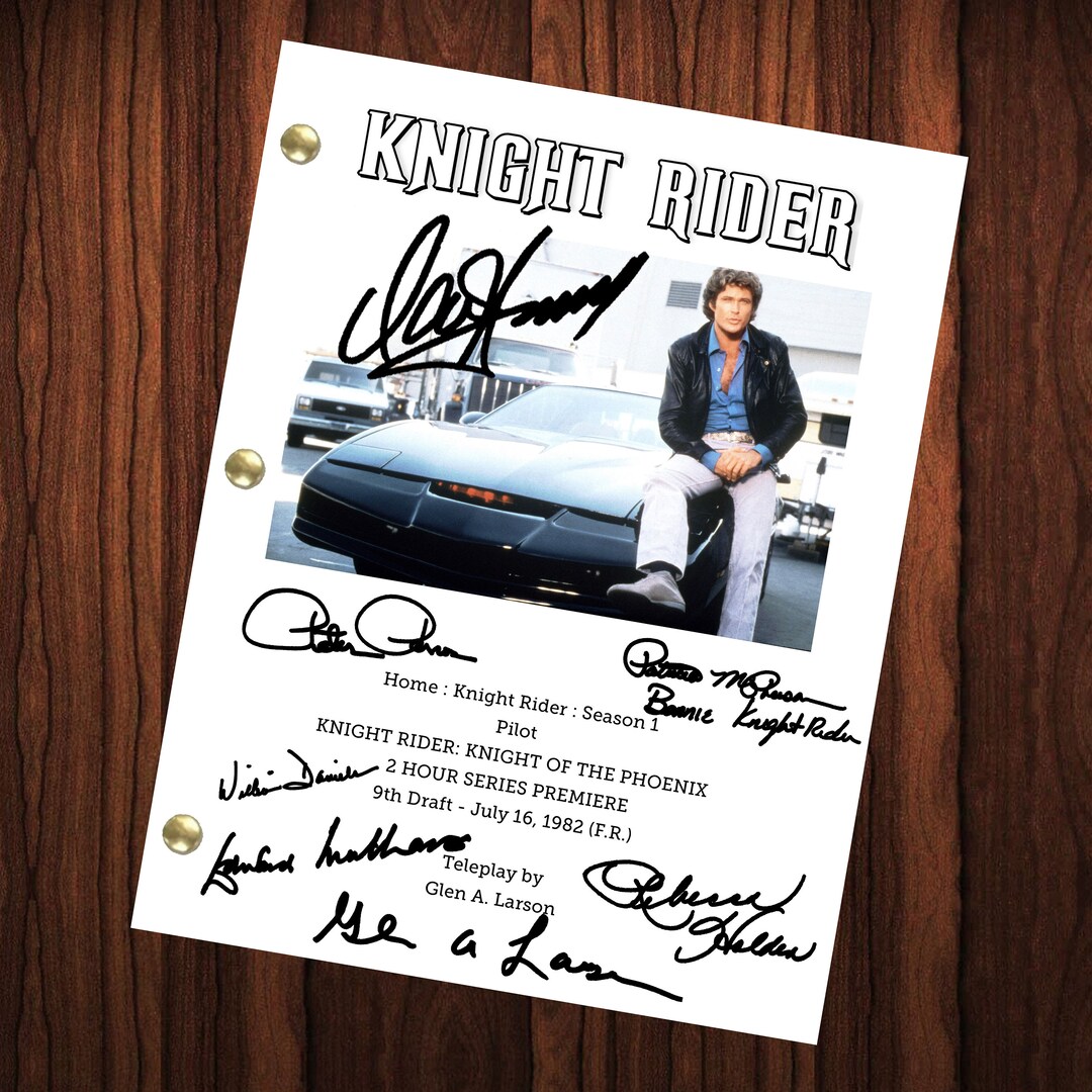 Knight Rider TV Show Script Pilot Episode Signed Autographed Full ...