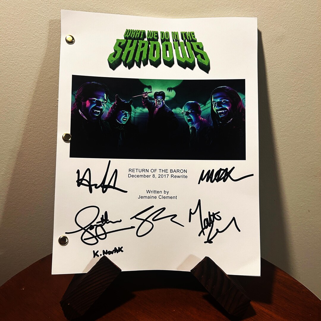 What We Do in the Shadows TV Show Script Signed Autographed Pilot Episode Full Script Screenplay ...