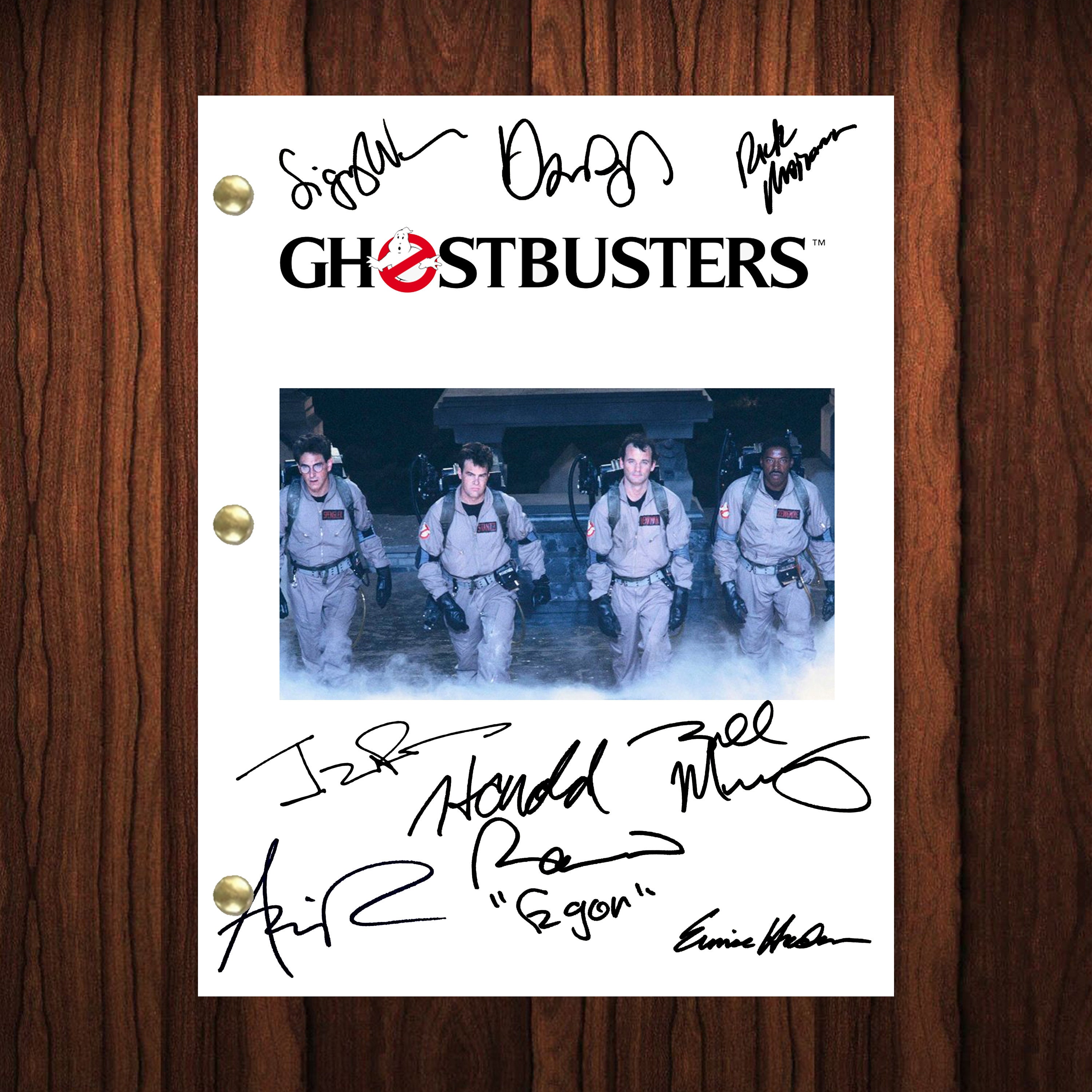 Ghostbusters Movie Script Reprint Autographed Cast Signed Full ...