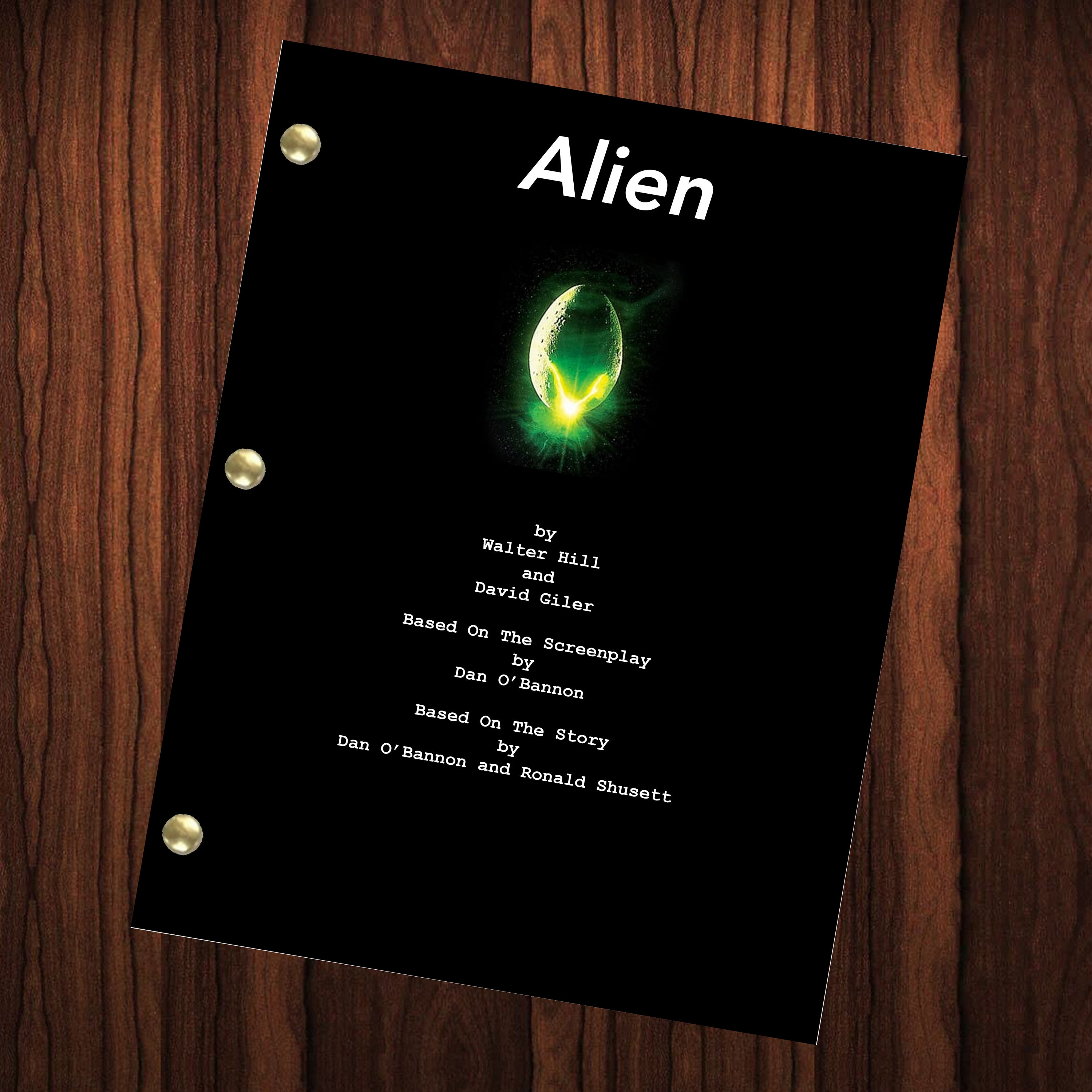 Alien Movie Script Reprint Full Screenplay Full Script - Etsy