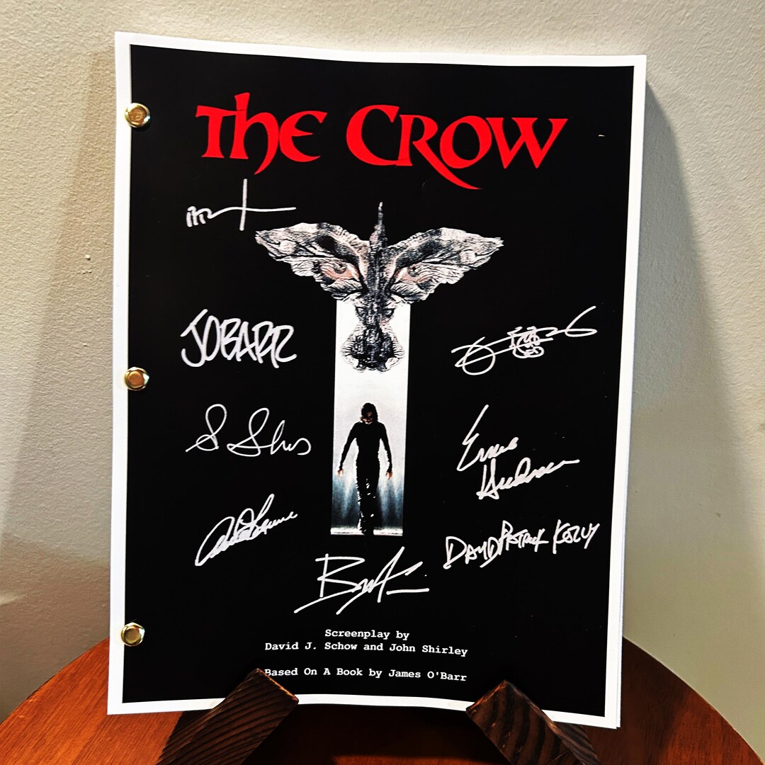 The Crow Movie Script Autographed Signed Script Reprint Horror Brandon Lee Eric Draven the Crow ...