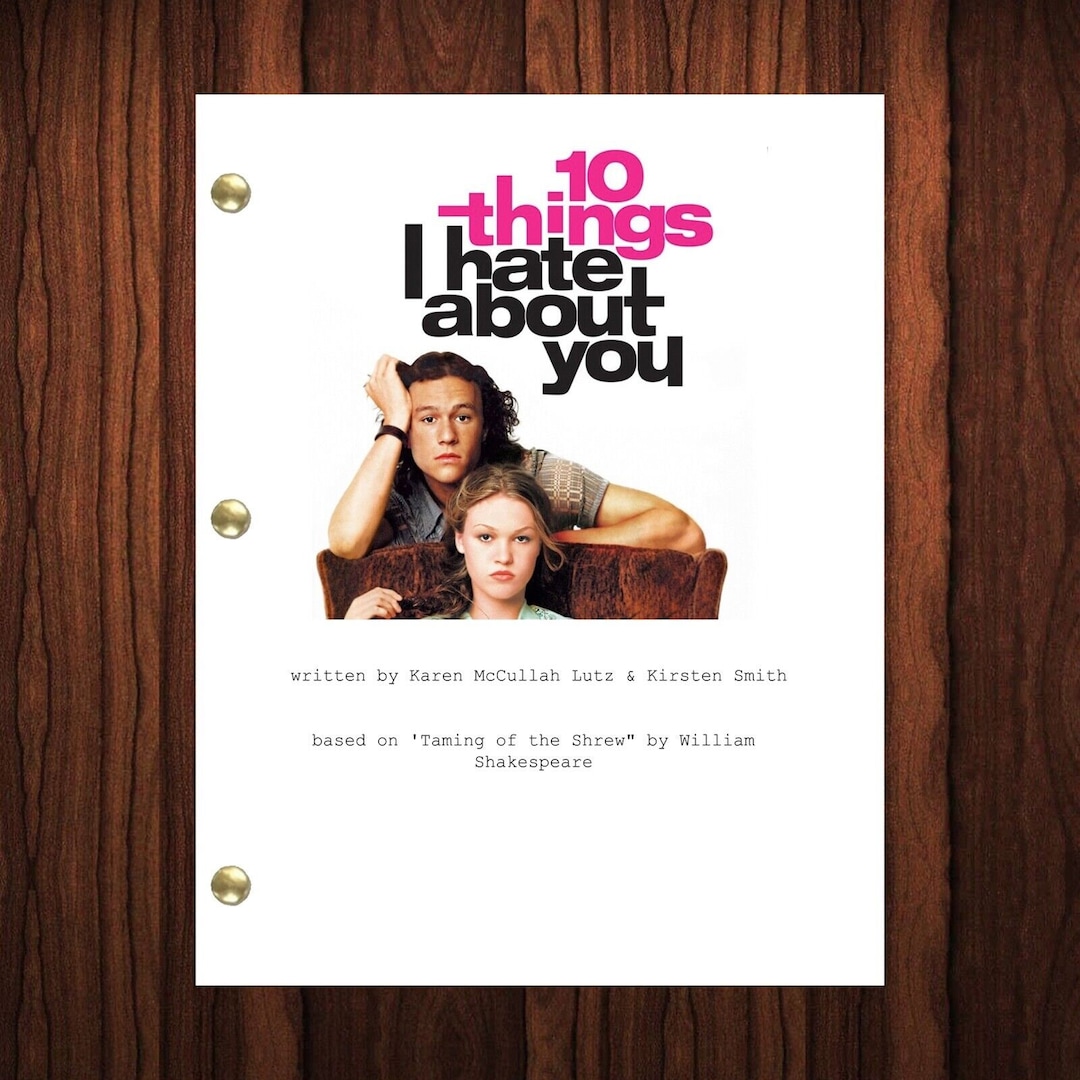 10 Things I Hate About You Movie Script Reprint Full Screenplay Full ...