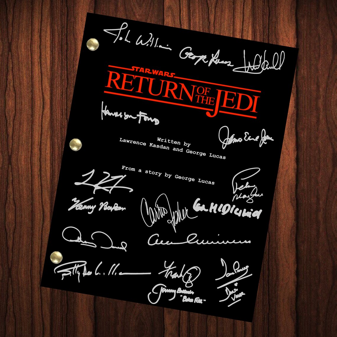 Star Wars Movie Script Autographed Signed Reprint Full Screenplay Full ...
