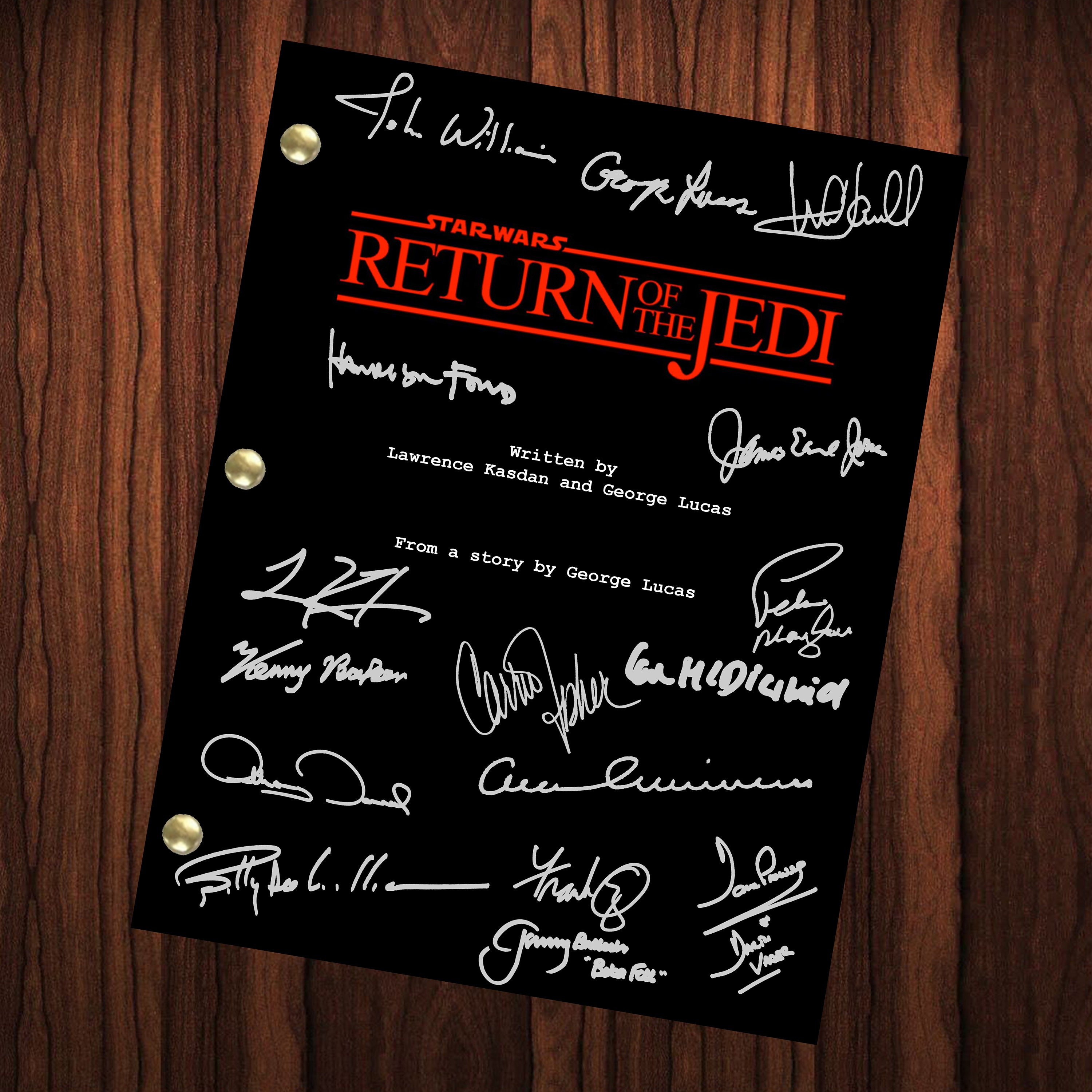 Star Wars Movie Script Autographed Signed Reprint Full Screenplay Full ...