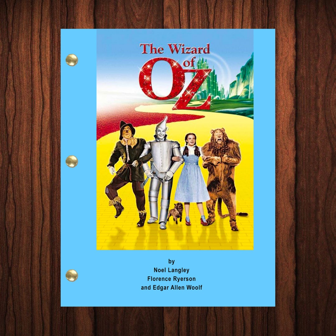 The Wizard of Oz Movie Script Reprint Full Screenplay Full Script Judy ...