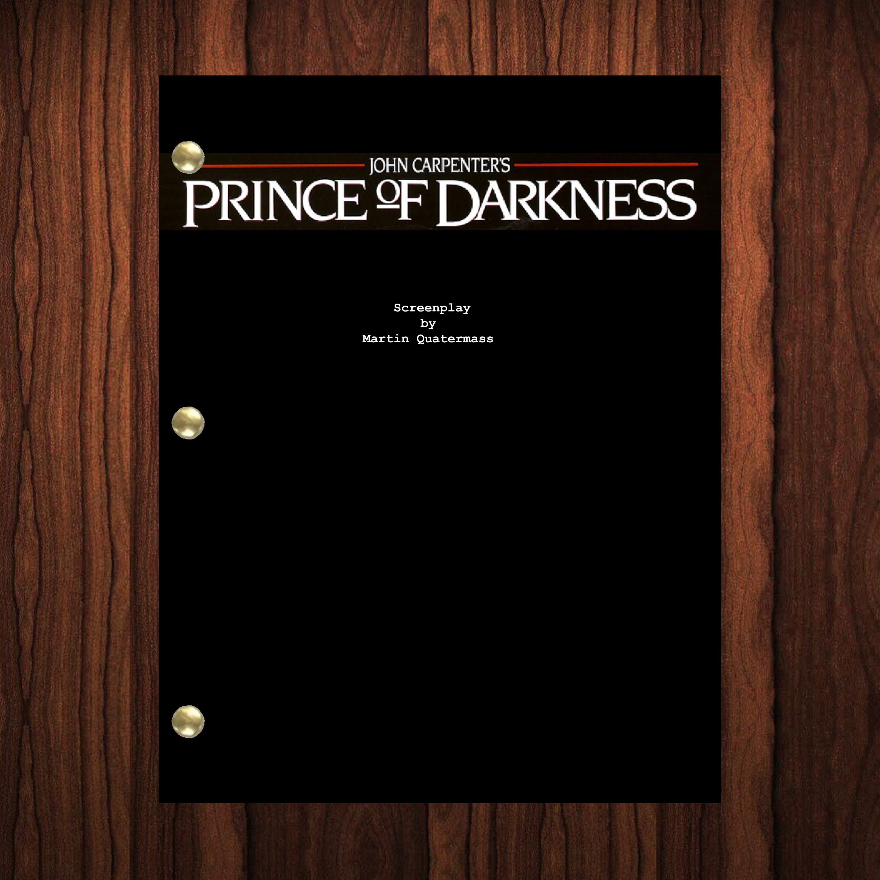 Prince of Darkness Movie Script Reprint Full Screenplay Full - Etsy