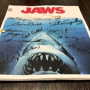 Jaws Movie Script Signed Autographed Reprint Full Screenplay Full Script - Etsy