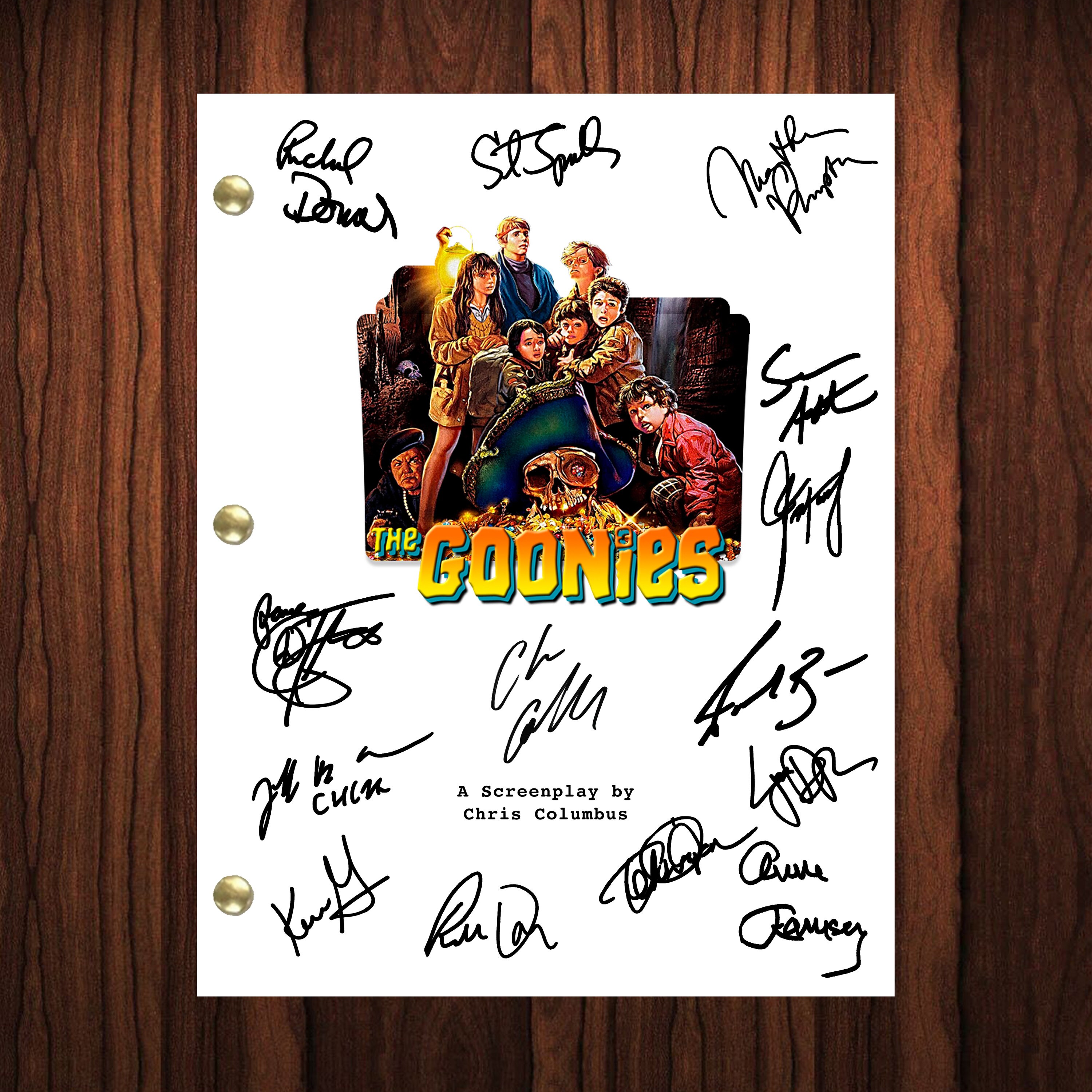 The Goonies Signed Autographed Script Full Script Reprint Steven ...