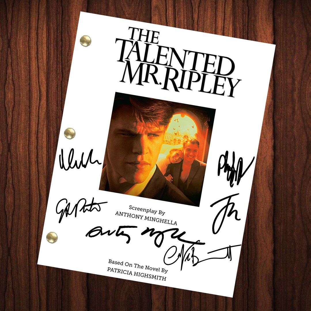 The Talented Mr. Ripley Signed Autographed Script Full Screenplay Full ...