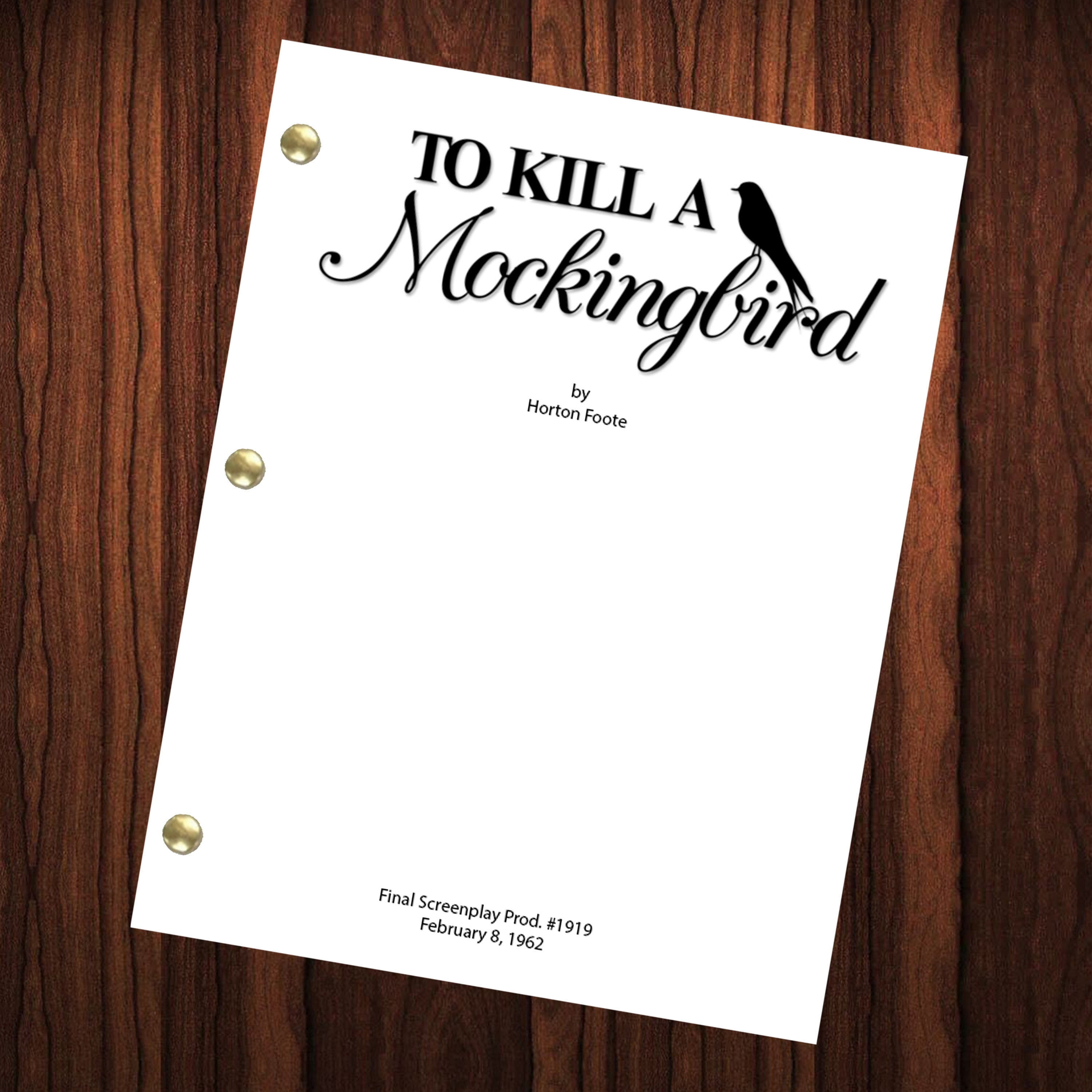 To Kill A Mockingbird Movie Script Reprint Full Screenplay Full Script ...