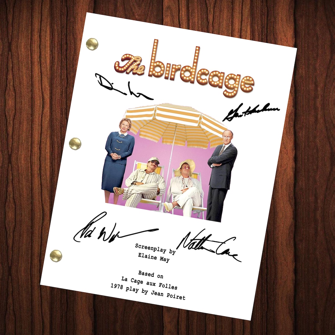 The Birdcage Movie Autographed Signed Script Reprint Cast Signed Robin ...