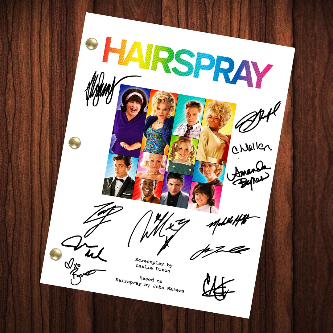 Hairspray Movie Signed Autographed Reprint Script Full Screenplay ...