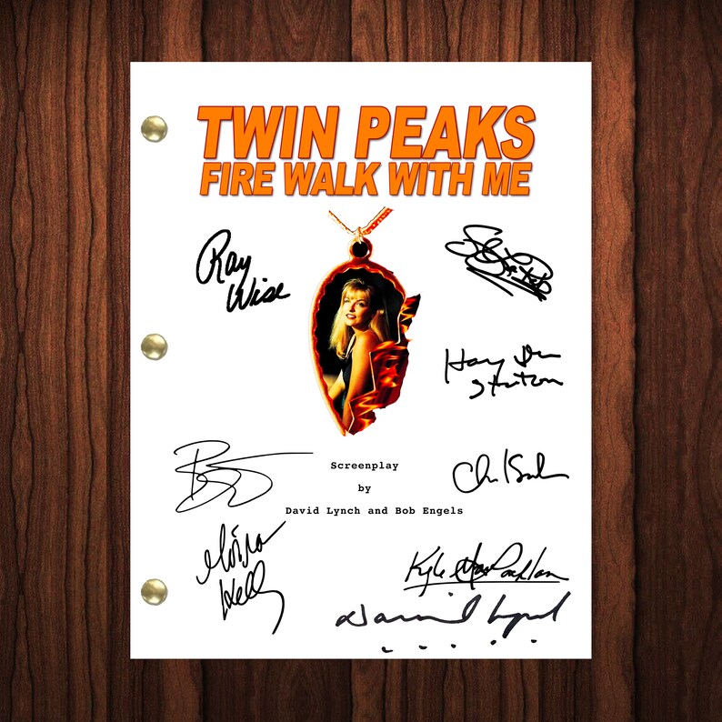Twin Peaks Autographed Signed Script Reprint Fire Walk With Me Signed ...