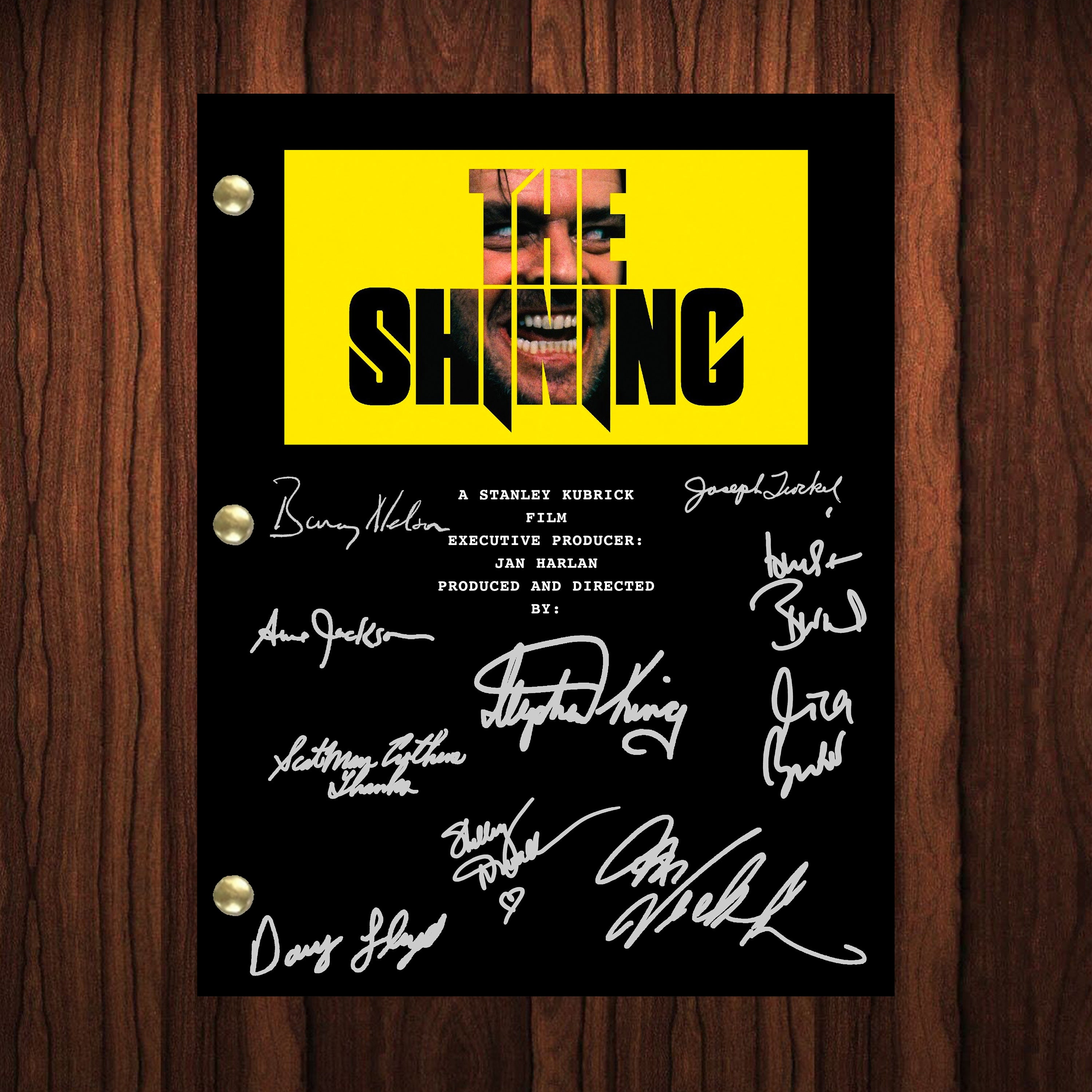 The Shining Signed Autographed Script Full Screenplay Full Script Reprint Jack Nicholson Stephen ...