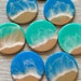 Beach Themed Coasters, Set of 4, Unique Table Coasters, Ocean Resin ...