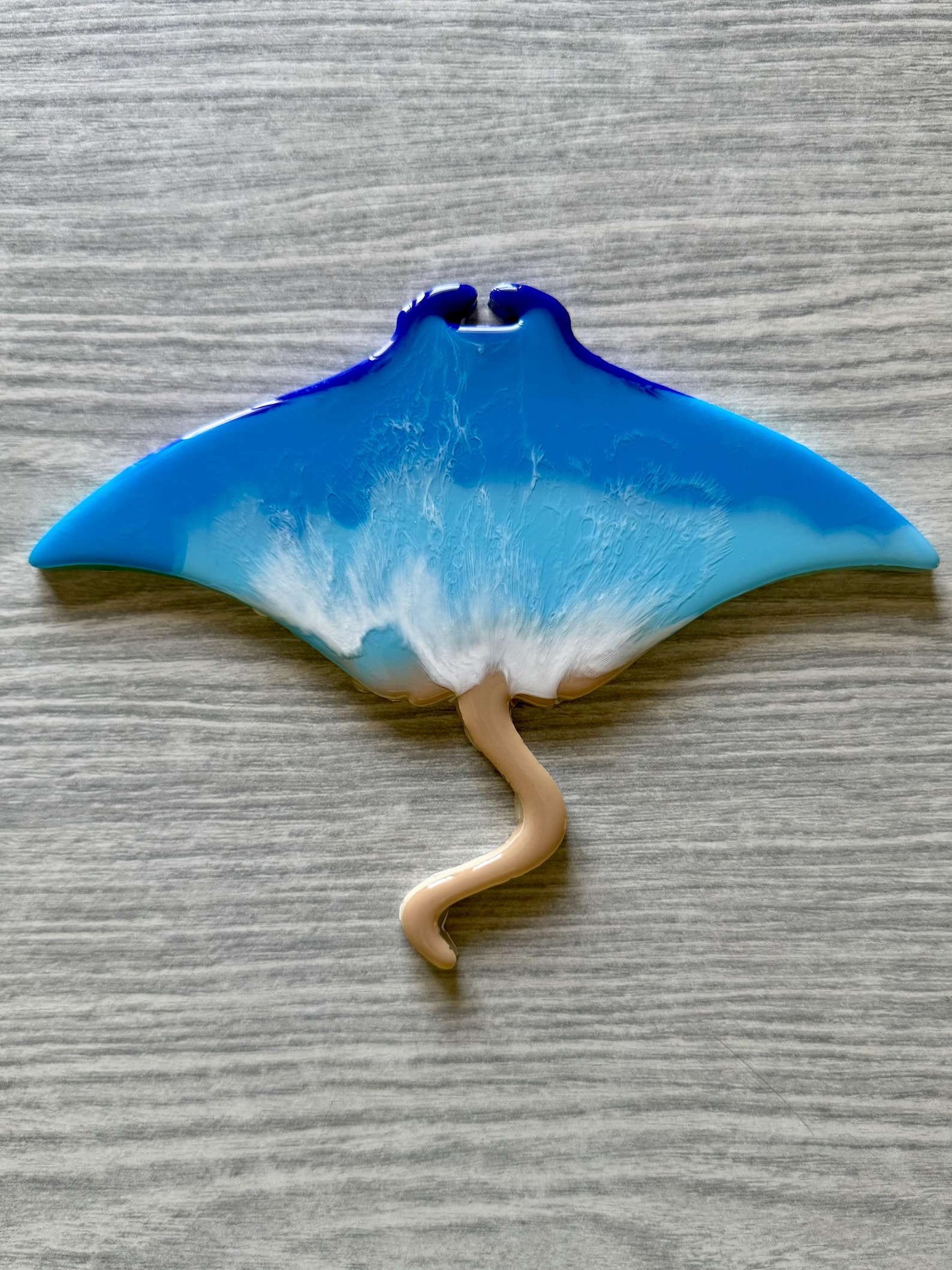 Manta Ray Ocean Wall Art, Epoxy Resin Home Decor, Seascape Stingray ...