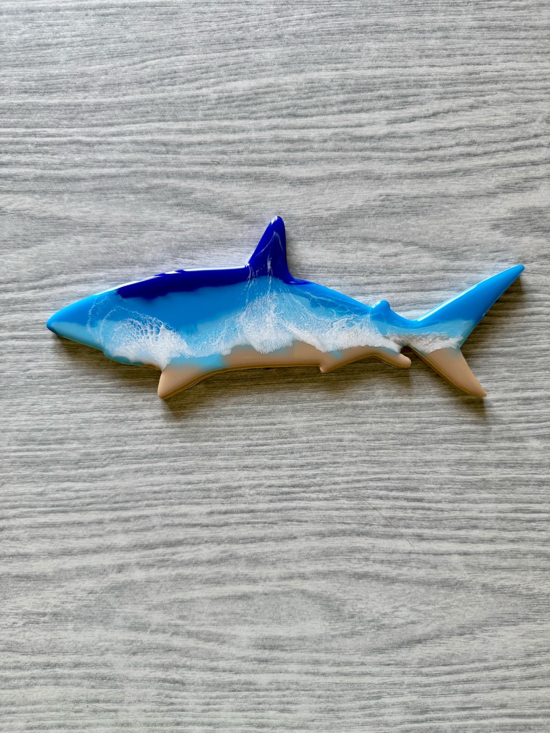 Shark Ocean Wall Art, Epoxy Resin Home Decor, Seascape Painting ...