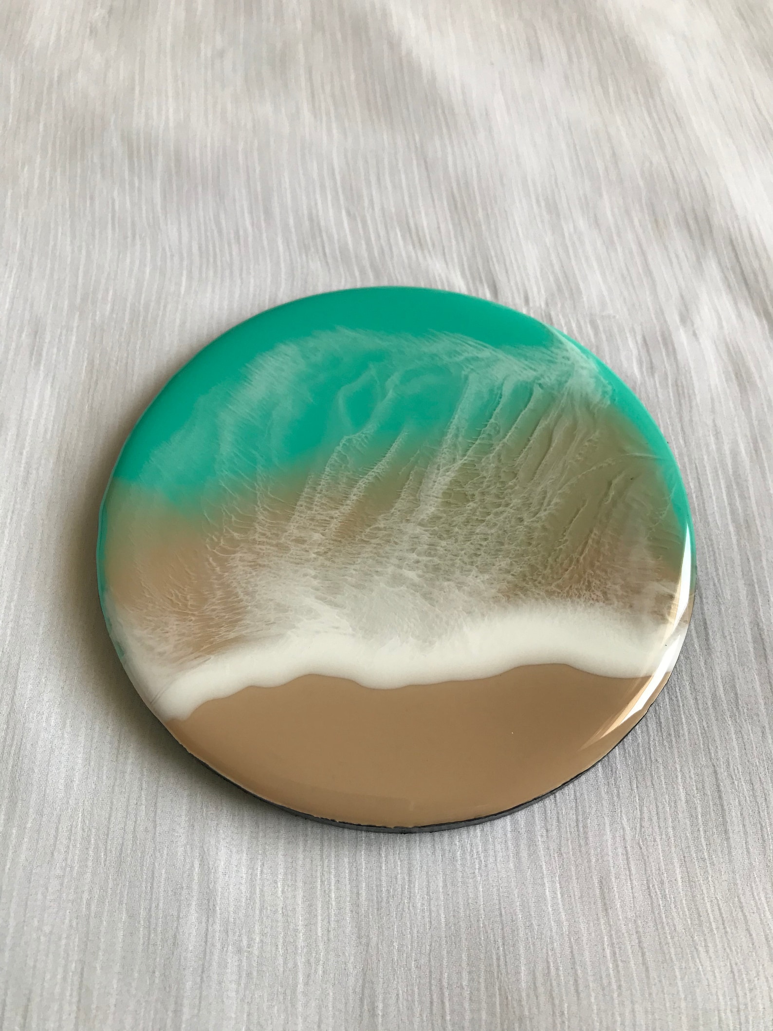 Beach Themed Coasters, Set of 4, Unique Table Coasters, Ocean Resin ...