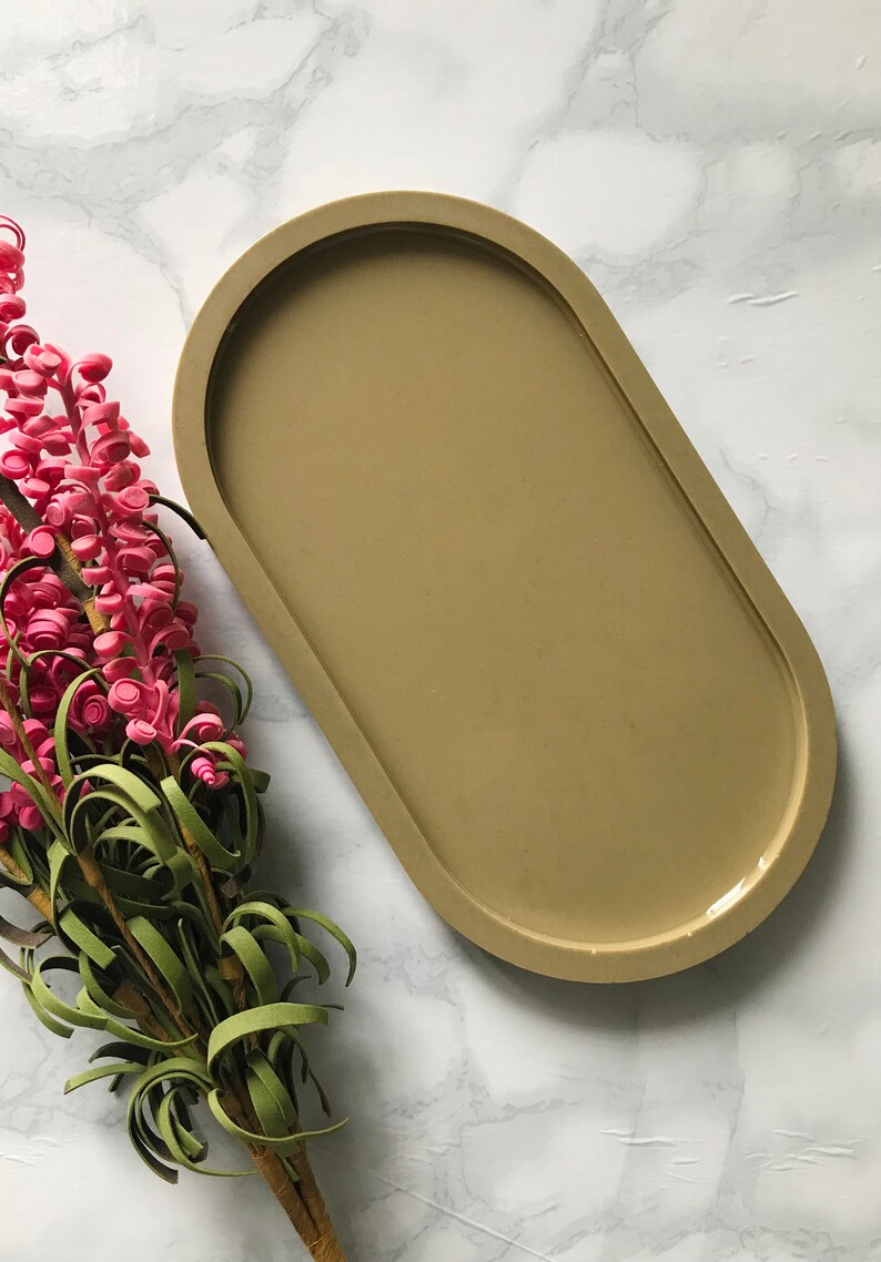 Oval Resin Trinket Trays, Handmade Vanity Tray, Aesthetic Minimal Home ...