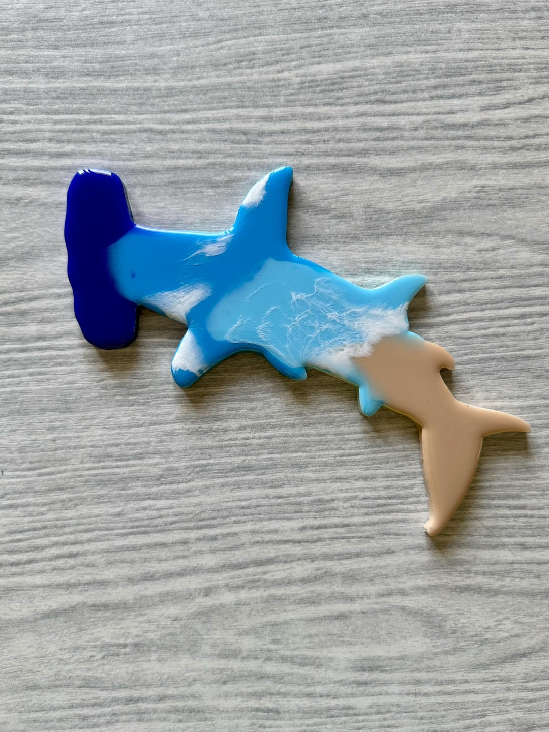 Hammerhead Shark Ocean Wall Art, Epoxy Resin Home Decor, Seascape ...