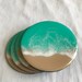 Beach Themed Coasters, Set of 4, Unique Table Coasters, Ocean Resin ...
