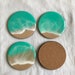 Beach Themed Coasters, Set of 4, Unique Table Coasters, Ocean Resin ...