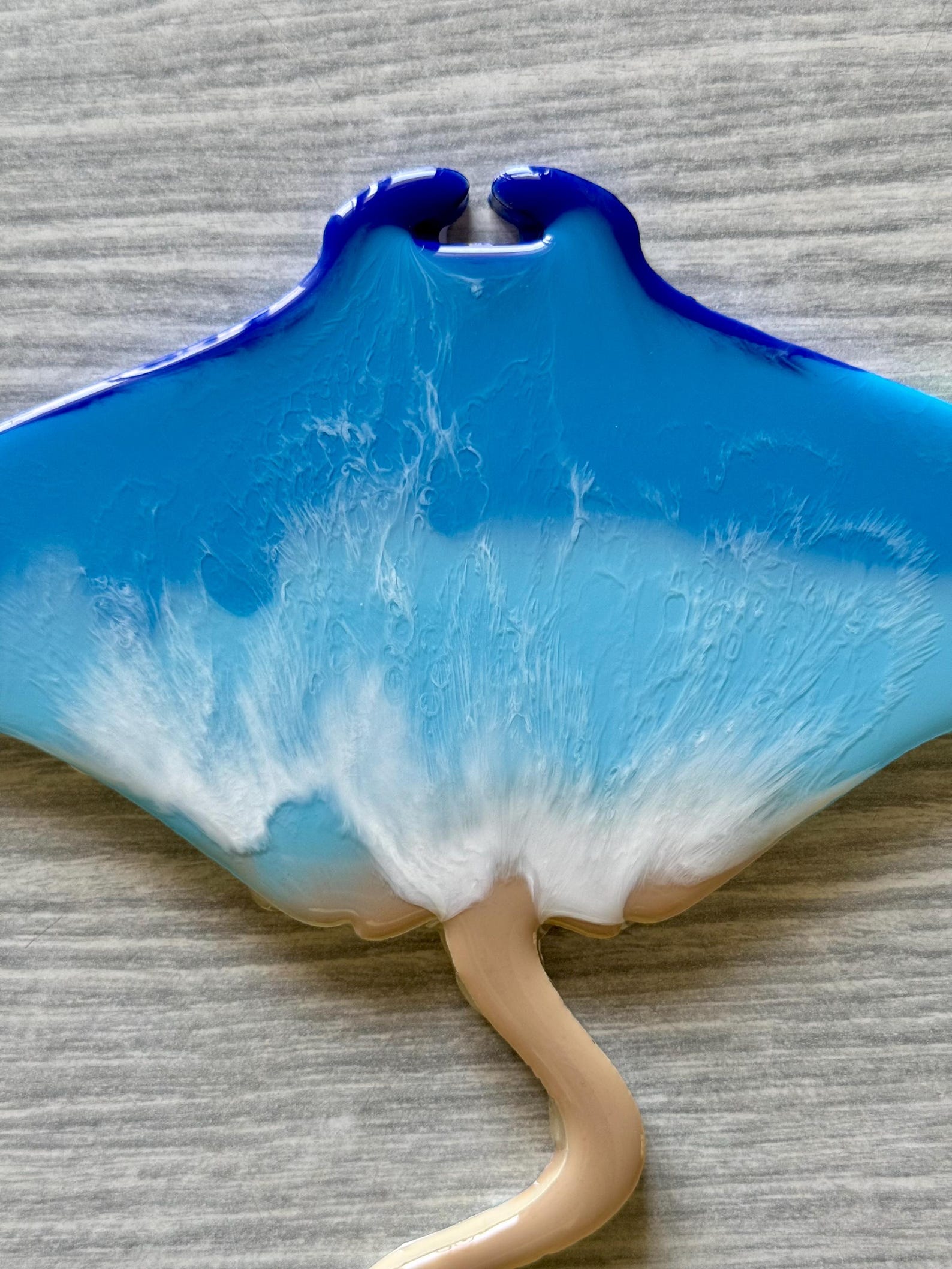 Manta Ray Ocean Wall Art, Epoxy Resin Home Decor, Seascape Stingray ...
