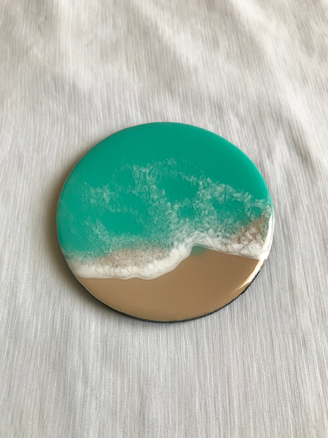 Beach Themed Coasters, Set of 4, Unique Table Coasters, Ocean Resin ...