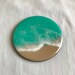 Beach Themed Coasters, Set of 4, Unique Table Coasters, Ocean Resin ...