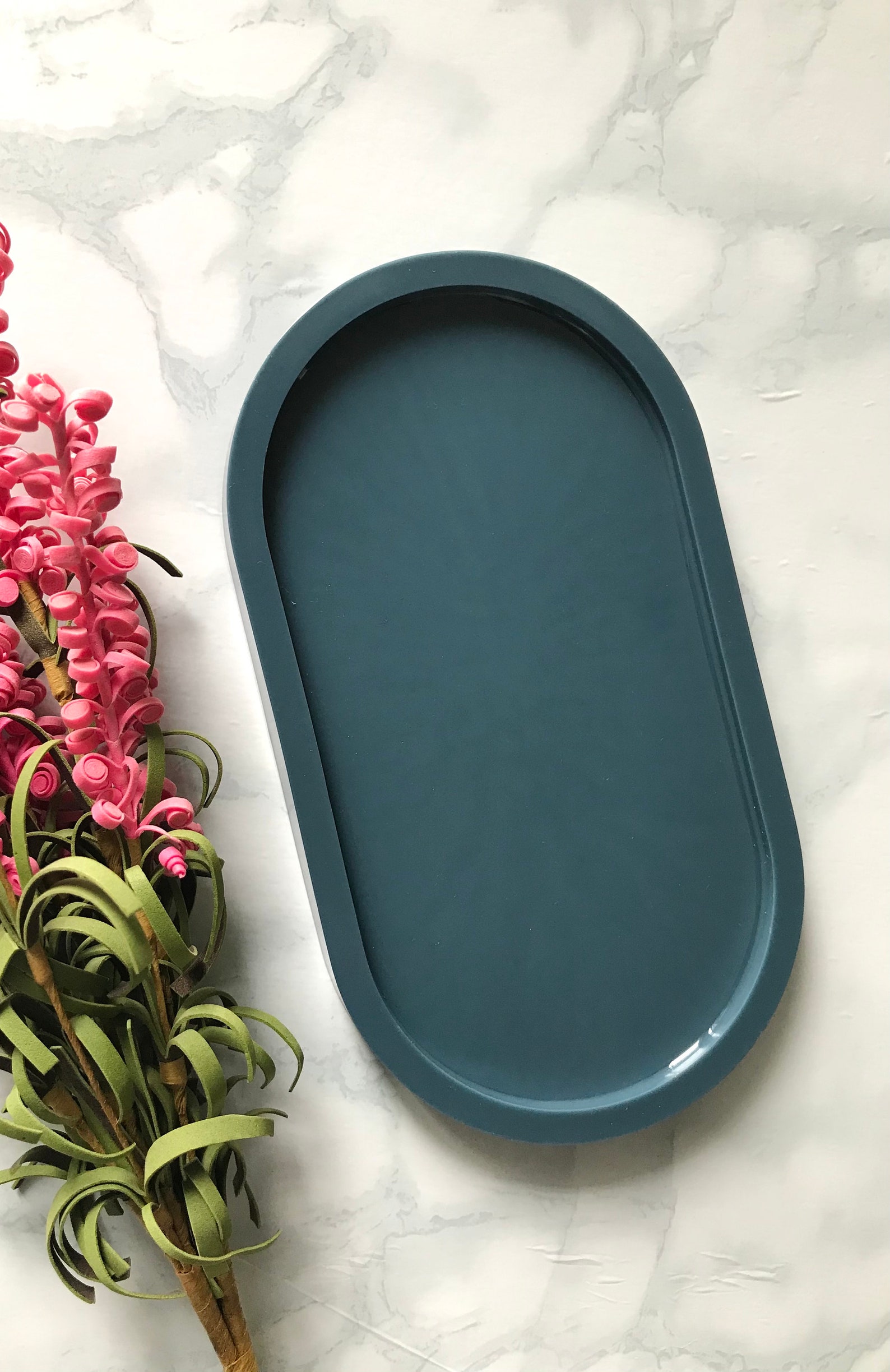 Oval Resin Trinket Trays, Handmade Vanity Tray, Aesthetic Minimal Home ...