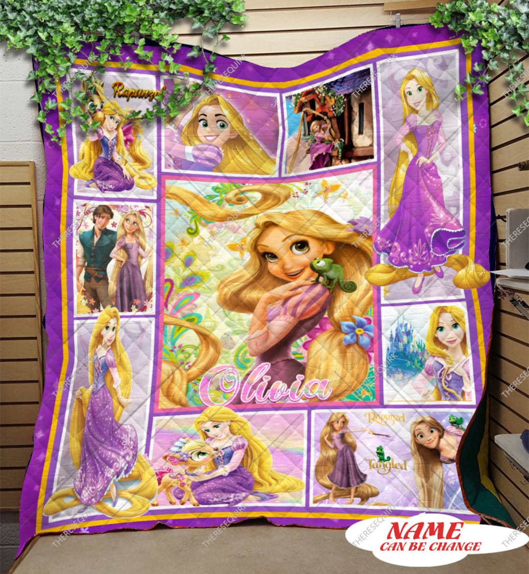 Personalized Rapunzel Disney Princesses Quilt Blanket Disney - Etsy