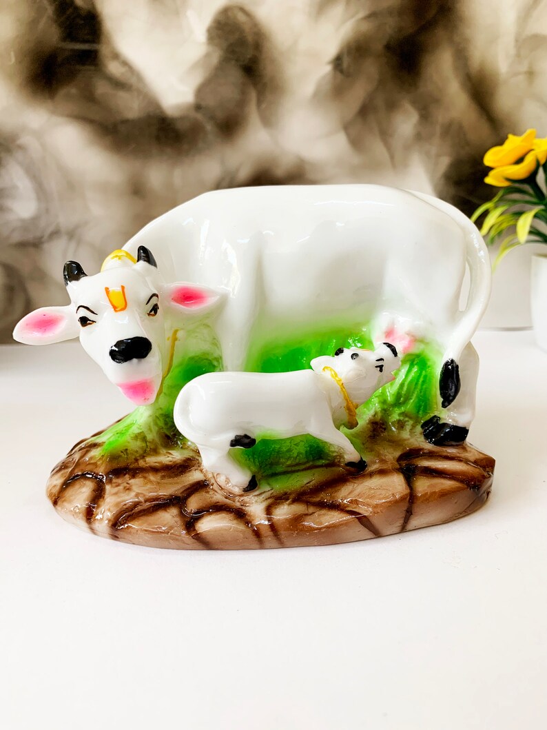Kamadhenu Good Luck Gift Items Decorative Cow and Calf - Etsy