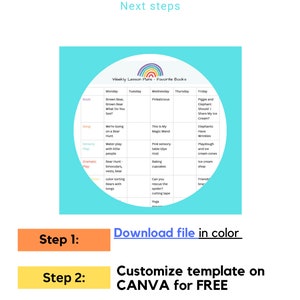 Preschool/daycare Weekly Lesson Planner EDITABLE - Etsy