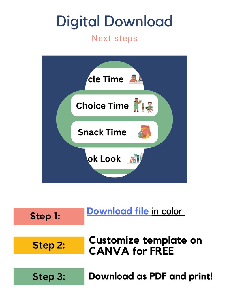 Daily Preschool/daycare Schedule Template EDITABLE - Etsy