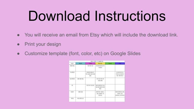 EDITABLE Preschool Weekly Lesson Planner GOOGLE SHEETS - Etsy