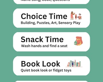 Daily Preschool/daycare Schedule Template EDITABLE - Etsy