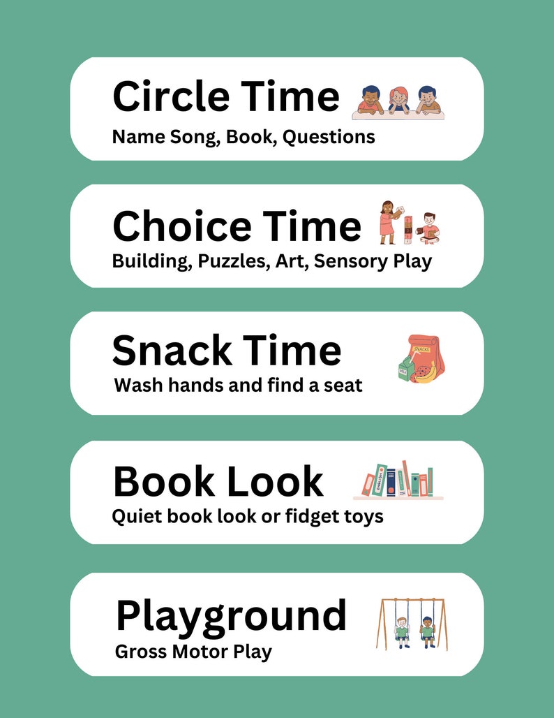 Daily Preschool/daycare Schedule Template EDITABLE - Etsy