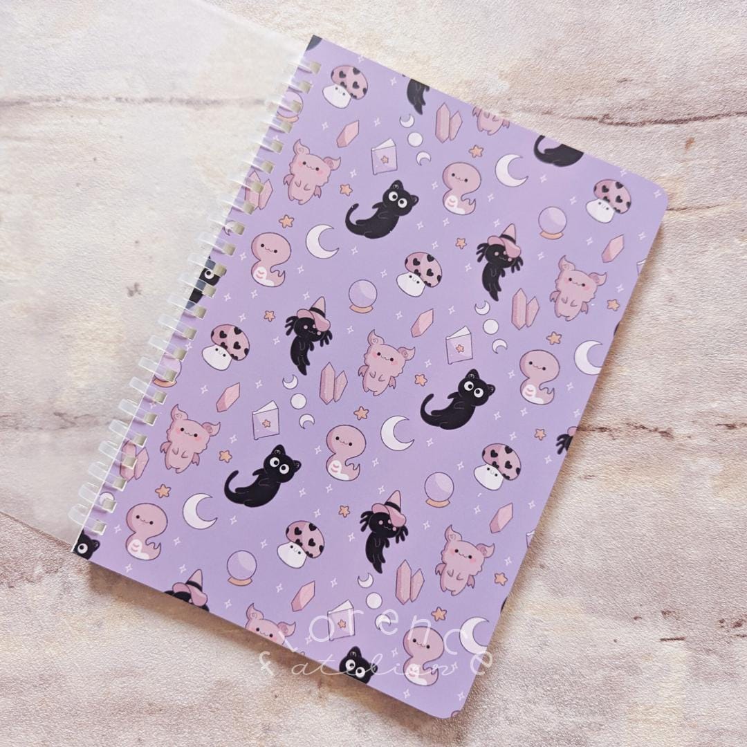 Witchy Spiral Notebook Dotted Grid Pages - Etsy