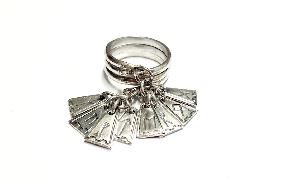 Bride's Ring With Runes, 7 Days Ring, Silver, Viking, Engagement Ring ...