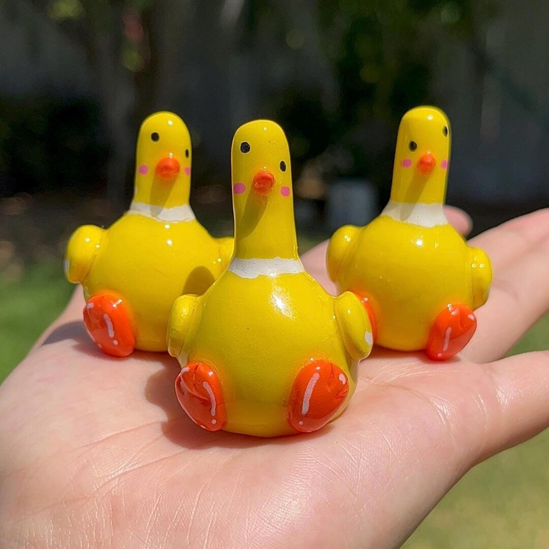 Handmade Clay Desk Friend | Netty Duck | Desk Decor | Office Decoration ...