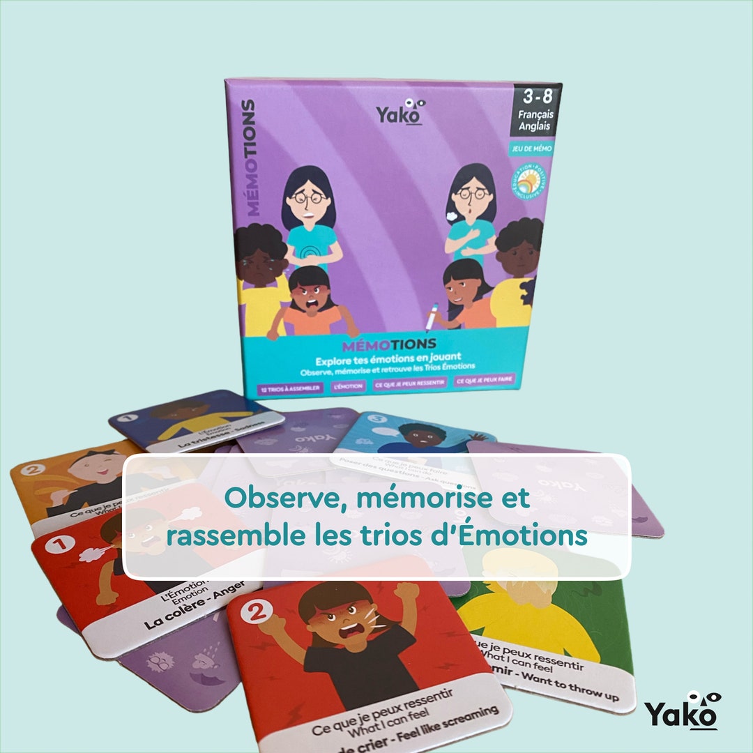 Yako | Mémotions, a Memory Game Based on Emotions for Children - Etsy
