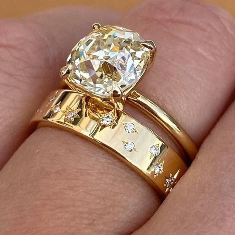 Star Wedding Band - Etsy
