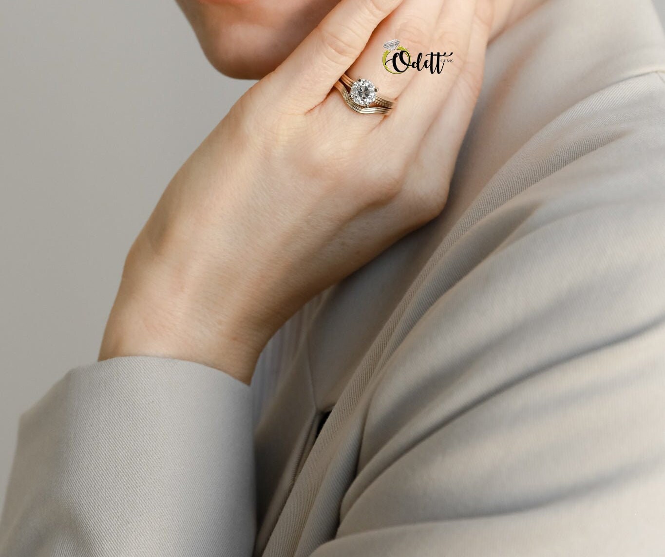 14k Solid Gold Plain Stacking Ring Simple Curved Wedding - Etsy