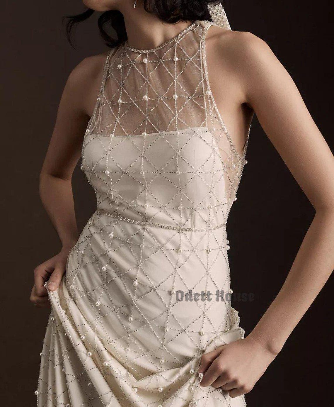 Tulle Handmade Bridal Overlay Jacket |pearl Beaded Bridal Blouse ...