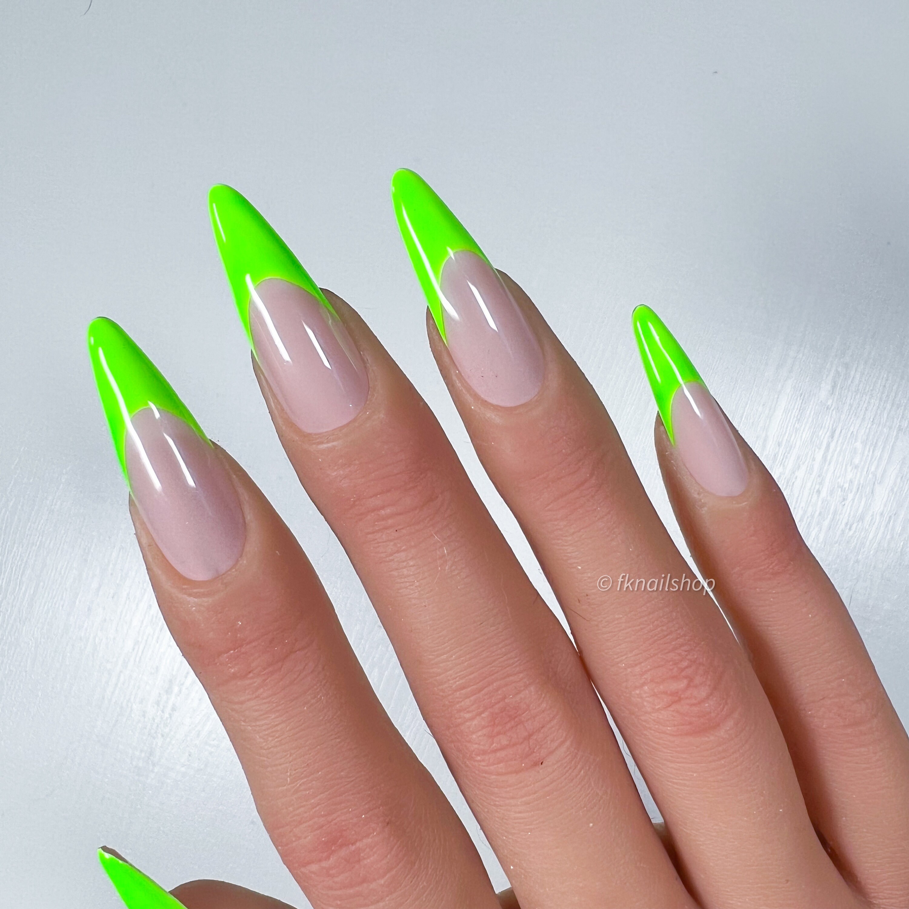 Acrylic Nails Designs Neon Green