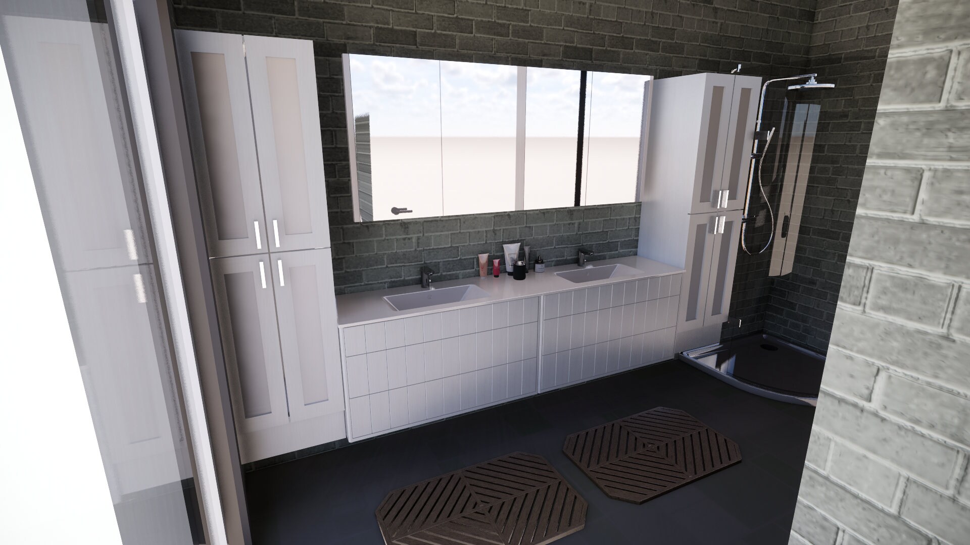 Bathroom Interior Design, 3D Bathroom Visualization,3d Rendering and 2D ...