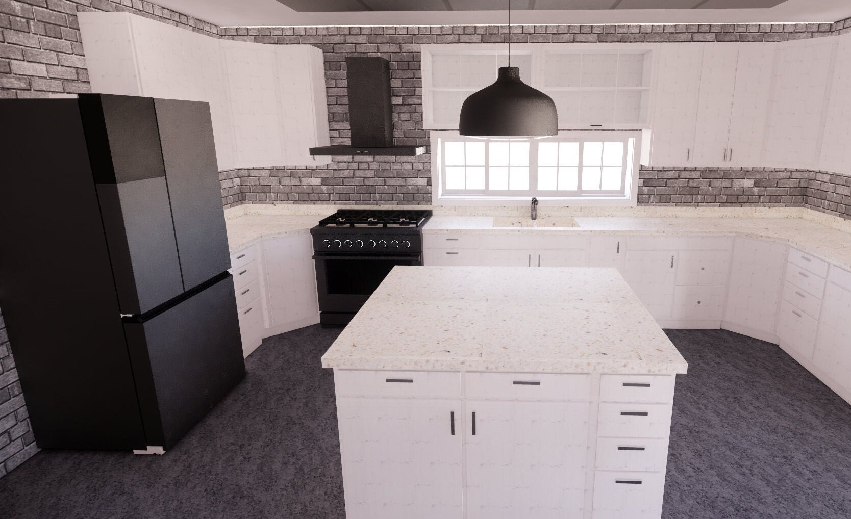 Kitchen Interior Design, 3D Kitchen Visualization,3d Rendering and 2D ...